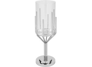 4042911592713 - Windlicht FINK LUXOR silber (silberfarben) Kerzenhalter H 495cm Aluminium Edelstahl Glas Silberfarben - aus Aluminium Edelstahl und Glas H495cm 4042911592713 - Windlicht FINK LUXOR silber (silberfarben) Kerzenhalter H 495cm Aluminium Edelstahl Glas Silberfarben - aus Aluminium Edelstahl und Glas H495cm