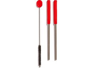 0810096853974 - Trinkhalme HYDRO FLASK Goji bunt (rot silberfarben) Edelstahl Küchenhelfer-Sets aus Edelstahl