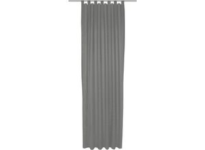 4004567478704 - Vorhang WIRTH Uni Collection light grau (dunkelgrau) Gardinen 275cm Schlaufen 142cm Baumwolle (Bio-Baumwolle) nach Maß B142cm H275cm