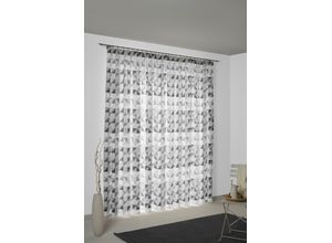 4004567404444 - Vorhang WIRTH Berlare grau (dunkelgrau) Gardinen 265cm Kräuselband 132cm Baumwolle Polyester nach Maß B132cm H265cm