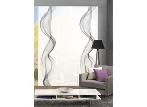 4056751015059 - Schiebegardine HOME WOHNIDEEN ALBERTA grau B60cm H245cm Polyester Gardinen HxB 245x60 Blickdicht inkl Befestigungszubehör 4056751015059 - Schiebegardine HOME WOHNIDEEN ALBERTA grau B60cm H245cm Polyester Gardinen HxB 245x60 Blickdicht inkl Befestigungszubehör
