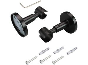 4016318280450 - Deckenträger für Gardinenstangen Gardinenstangenhalterungen Gr Ø 16 cm schwarz Gardinenstangenhalter Gardinenstangenhalterungen für Gardinenstangen Ø 16 mm