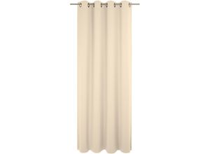 4004567492991 - Vorhang WIRTH Newbury beige Gardinen 165cm Ösen 130cm Baumwolle Polyester nach Maß B130cm H165cm