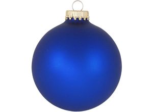 0024762782615 - Weihnachtsbaumkugel KREBS GLAS LAUSCHA CBK78261 Weihnachtsdeko Christbaumschmuck Christbaumkugeln Glas blau Ø8cm Glas Weihnachtsbaumkugeln