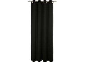 4004567510480 - Vorhang WIRTH Newbury schwarz Gardinen 355cm Ösen 130cm Baumwolle Polyester nach Maß B130cm H355cm