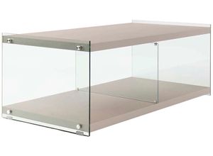 4063074092933 - TV-Schrank KAYOOM TV-Tisch Elementary eckige Form viel Ablagefläche silber B120cm H45cm T60cm Schränke TV-Tisch gehärtetes Glas pflegeleicht