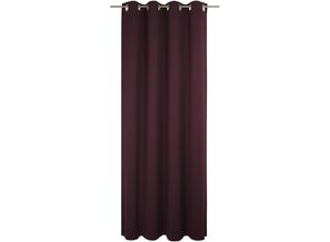 4004567503994 - Vorhang WIRTH Newbury lila (aubergine) Gardinen 345cm Ösen 130cm Baumwolle Polyester nach Maß B130cm H345cm