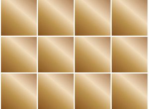 4049009355861 - Fliesenaufkleber QUEENCE Metallic Look gold B15cm H15cm T01cm Fliesenaufkleber Stickerfliesen selbstklebend Sticker 12er Set
