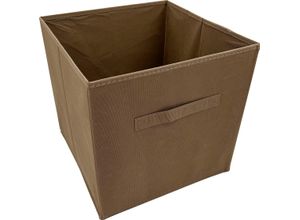 4002148900996 - Aufbewahrungsbox Faltbox braun B31cm H31cm T31cm Stoff Aufbewahrungsboxen Faltbox mit Griff
