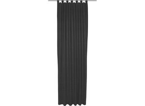 4004567396619 - Vorhang WIRTH Trondheim B schwarz Gardinen 265cm Schlaufen 132cm Polyacryl nach Maß B132cm H265cm