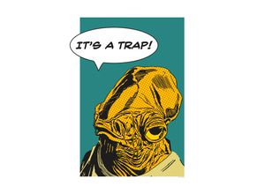 4055065163135 - Bild KOMAR Star Wars Classic Comic Quote Ackbar bunt (farbe bild(er) bunt) B50cm H70cm Papier Holz Bilder Wandbild zur Dekoration im Kinderzimmer - ohne Rahmen