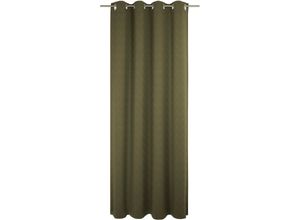 4004567441593 - Vorhang WIRTH Torbole grün (moosgrün) Gardinen 155cm Ösen 132cm Baumwolle Polyester nach Maß B132cm H155cm