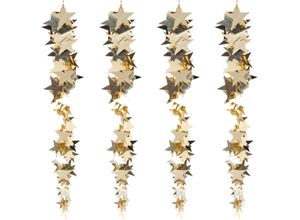 4064118970910 - Baumbehang CREATIV DECO Weihnachtsdeko Christbaumschmuck gold (goldfarben) B500cm H2200cm Kunststoff Dekohänger Weihnachtsbaumschmuck Weihnachtsanhänger Weihnachtsbaumklammer Weihnachtsbaumschleife Weihnachtsbaumspitze unzählige funkelnde Sterne