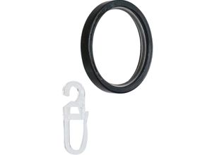 9002777104968 - Flachring GARESA Flachring mit Haken Gr 1 schwarz Ø20cm Gardinenbefestigungen