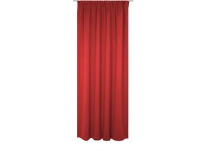 4004567495947 - Vorhang WIRTH Newbury Gardinen Gr 145 cm Multifunktionsband 130 cm rot Schlafzimmergardinen nach Maß