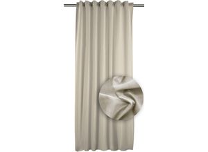 4003440244740 - Vorhang APELT Castello Gardinen Gr 245 cm Multifunktionsband 134 cm grau (taupe) Gardine Esszimmergardinen Thermo Vorhang Uni Samt