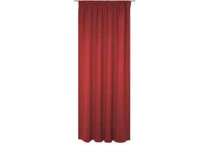 4004567496180 - Vorhang WIRTH Newbury rot Gardinen 385cm Multifunktionsband 130cm Baumwolle Polyester nach Maß B130cm H385cm
