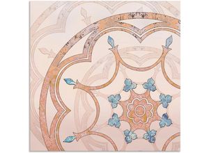4059745264983 - Wandbild ARTLAND Boho Mandala Bilder Gr B H 50 cm x 50 cm Alu-Dibond-Druck Muster 1 St beige (natur) Bild Metallbild Metallbilder Bilder als Alubild Leinwandbild Wandaufkleber oder Poster in versch Größen