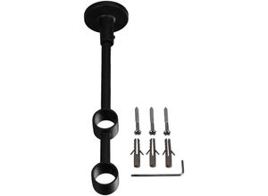 4016318196201 - Doppelträger Gardinenstangenhalterungen Gr Länge 21 cm grau (anthrazit) Gardinenstangenhalter Gardinenstangenhalterungen für Gardinenstangen Ø 20 mm