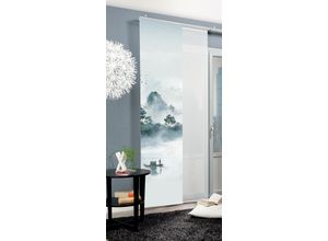 4056751538312 - Schiebegardine HOME WOHNIDEEN VITNAM RECHTS Gr 1 grün B60cm H245cm Polyester Gardinen Schiebewand Seidenoptik Digitaldruck