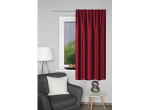 4056751485487 - Vorhang HOME WOHNIDEEN THERMOCHENILLE Gr 1 rot (bordeaux) B135cm H145cm Polyester Gardinen Thermochenille THERMO Uni