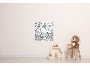 4067437121483 - Wandsticker QUEENCE Waldtiere weiß B45cm H45cm Vinyl Wandtattoos DIY-Wandsticker zum Bemalen 4067437121483 - Wandsticker QUEENCE Waldtiere weiß B45cm H45cm Vinyl Wandtattoos DIY-Wandsticker zum Bemalen