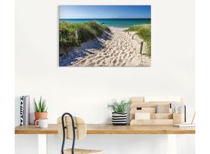 4062144662113 - Wandbild ARTLAND Weg zum Strand an der Ostsee Bilder Gr B H 30 cm x 20 cm Leinwandbild Strandbilder Querformat 1 St blau Kunstdrucke als Alubild Leinwandbild Wandaufkleber oder Poster in versch Größen
