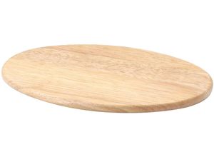 4017167311609 - Schneidebrett CONTINENTA braun (holzfarben) B20cm H12cm L30cm Holzwerkstoff Schneidebretter oval Gummibaum 30x20x12cm
