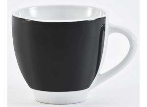 4009290155496 - Tasse VAN WELL Vario schwarz-weiß (schwarz weiß) B245cm H95cm Porzellan Trinkgefäße spülmaschinen- und mikrowellengeeignet 6-teilig
