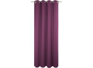 4004567502812 - Vorhang WIRTH Newbury lila (beere) Gardinen 245cm Ösen 130cm Baumwolle Polyester nach Maß B130cm H245cm