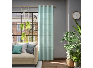 4006470529627 - Vorhang NEUTEX FOR YOU Libre-ECO grün (salbei) B142cm H290cm Jacquard Polyester Gardinen Nachhaltig Breite 142 cm nach Maß