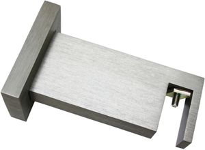 4003018379157 - Wandträger Slim silber (stahl gebürstet) SCHÖNER WOHNEN-KOLLEKTION Gardinenstangenhalterungen Serie Einzelprogramm Matteo rechteckig