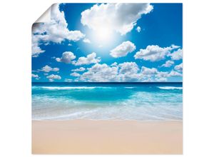 4055327614825 - Wandbild ARTLAND Großartige Strandlandschaft Bilder Gr B H 40 cm x 40 cm Poster Strand quadratisch 1 St blau Bild Metallbild Metallbilder Bilder als Alubild Leinwandbild Wandaufkleber oder Poster in versch Größen