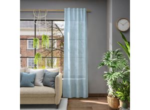 4006470501067 - Vorhang NEUTEX FOR YOU Libre-ECO blau B142cm H160cm Jacquard Polyester Gardinen nach Maß