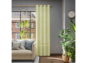 4006470529337 - Vorhang NEUTEX FOR YOU Libre-ECO grün B142cm H155cm Jacquard Polyester Gardinen Nachhaltig Breite 142 cm nach Maß