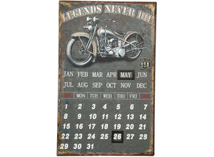4050223846288 - Metallbild Metallbild Kalender - Biker 25x40cm Bilder Gr B H T 40 cm x 25 cm x 1 cm 1 St bunt Metallbilder Bilder