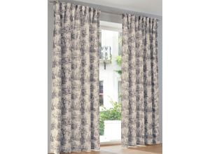 6943755987353 - Vorhang HEINE HOME Gr 4 grau (weiß grau) B140cm H245cm Leinen Polyester Gardinen 6943755987353 - Vorhang HEINE HOME Gr 4 grau (weiß grau) B140cm H245cm Leinen Polyester Gardinen