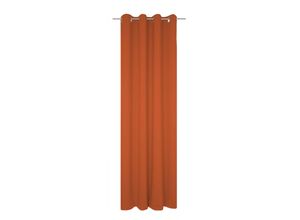 4004567411428 - Vorhang WIRTH Dim out Gardinen Gr 225 cm Ösen 142 cm orange (terra) Ösen nach Maß