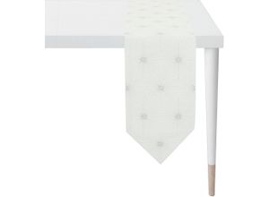 4003440269248 - Tischband APELT 4710 CHRISTMAS GLAM Weihnachtsdeko Weihnachten bunt (weiß silberfarben) B21cm L175cm Polyacryl Polyester Viskose Tischdecken Lurex-Jacquardgewebe
