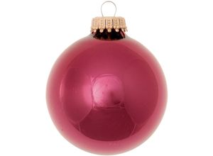 0024762796148 - Weihnachtsbaumkugel KREBS GLAS LAUSCHA CBK79614 Weihnachtsdeko rot Christbaumschmuck Christbaumkugeln Glas rot (bordeaux) Ø7cm Glas Weihnachtsbaumkugeln aus Glas