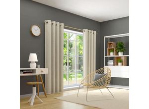 4006470492051 - Vorhang NEUTEX FOR YOU Monza Eco Gardinen Gr 245 cm Ösen 146 cm beige (leinen) Ösen Nachhaltig