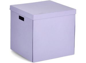 4003368144634 - Aufbewahrungsbox ZELLER PRESENT lila (flieder) B335cm H32cm T33cm Papier Aufbewahrungsboxen beschriftbar recycelter Karton