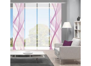 4056751516198 - Schiebegardine VISION PACOLIA Gr 1 pink B60cm H260cm Polyester Gardinen SETSCHIEBEVORHANGBAMBUSDIGITALDRUCK