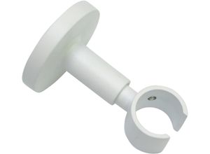 4003018378877 - Deckenträger für Gardinenstangen Deckenträger für Ø 20 mm weiß (weiß matt) SCHÖNER WOHNEN-KOLLEKTION Gardinenstangenhalterungen Serie Einzelprogramm Leon Ø 20 mm