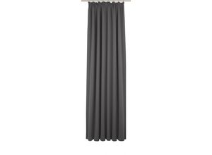 4004567508753 - Vorhang WIRTH Newbury Gardinen Gr 245 cm Kräuselband 130 cm grau Kräuselband nach Maß