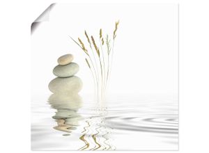 4055327614887 - Wandbild ARTLAND Zen Friede Bilder Gr B H 50 cm x 50 cm Poster Zen quadratisch 1 St weiß Bild Poster Bilder als Alubild Leinwandbild Wandaufkleber oder in versch Größen