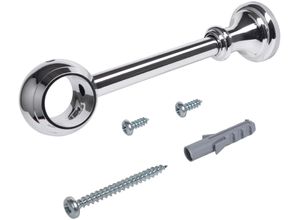 4016318018046 - Träger Thüringen grau (chromfarben) L165cm Gardinenstangenhalterungen für Gardinenstangen Ø 28 mm