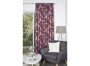 4056751479325 - Vorhang HOME WOHNIDEEN ATEKA Gr 1 rot (bordeaux) B135 H245 Polyester Gardinen Kombibandschal ATEKA bedruckt