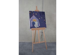4055065032202 - Leinwandbild KOMAR Starry Night with Dumbo - Größe 60 x 60 cm bunt (farbe rahmen braun farbe bild(er) bunt) B60cm H60cm T2cm Papier Holz Bilder Keilrahmenbild mit Echtholzrahmen Kinderzimmer