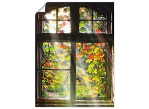 4055327640671 - Wandbild ARTLAND Altbau Bilder Gr B H 30 cm x 40 cm Poster Fenster & Türen Hochformat 1 St braun Bild Metallbild Metallbilder Bilder als Alubild Leinwandbild Wandaufkleber oder Poster in versch Größen